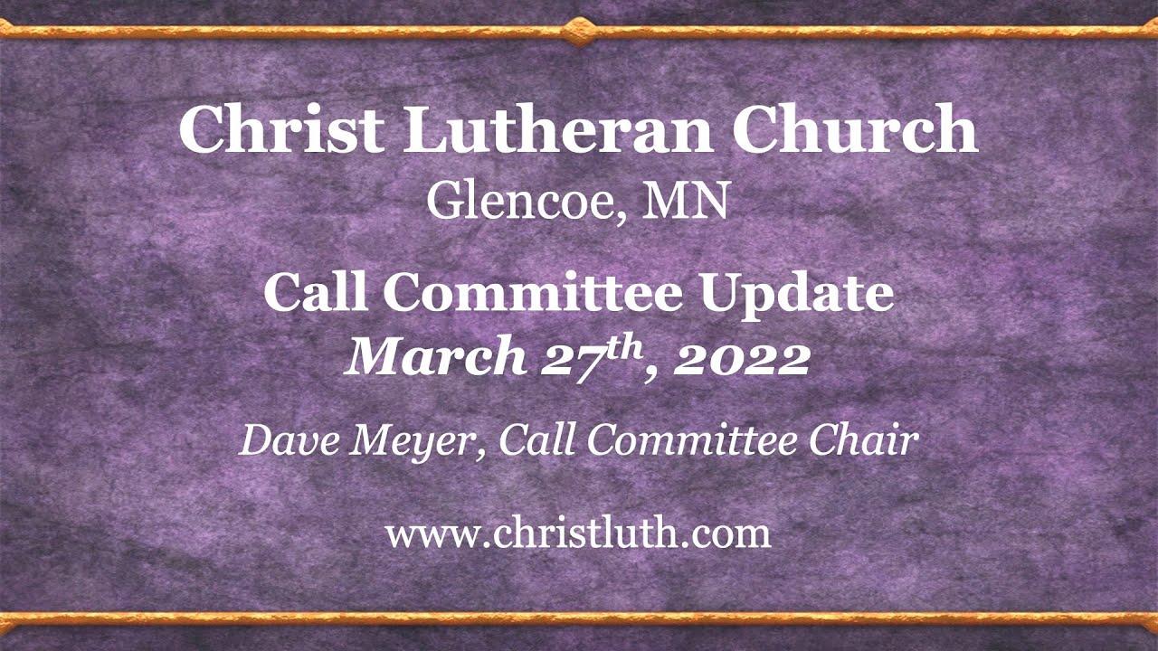 CLC Call Committee Update - 03/27/2022 - YouTube