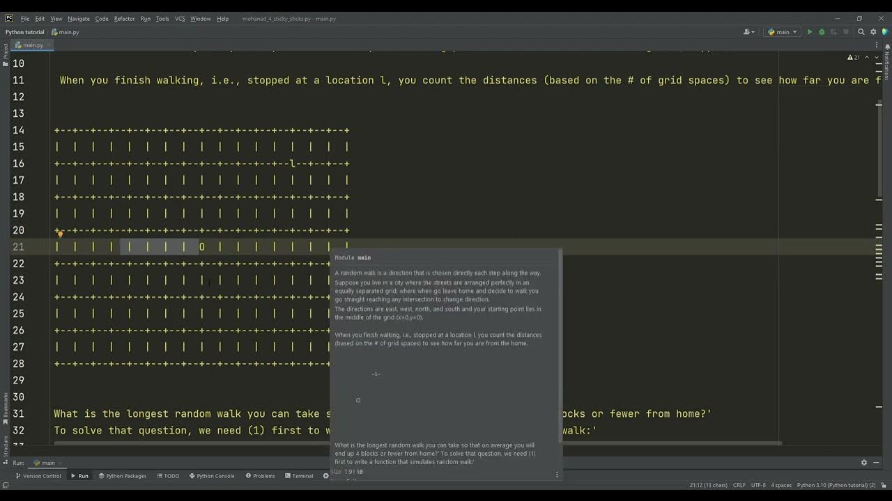 74- Functions in Python XIII [Random Walk & Monte Carlo] - YouTube