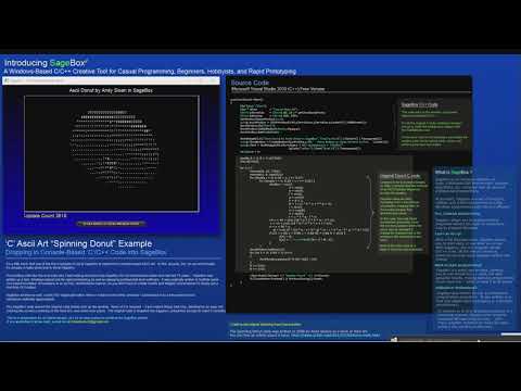 SageBox -- Ascii-Art "Donut" in a Window by adding 15 lines of code ...