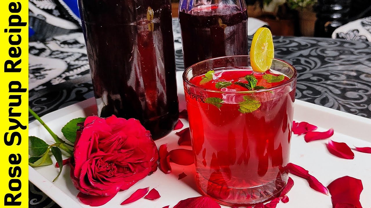 HOMEMADE ROSE SYRUP | How To Make Rose Syrup | Ramadan Special Sharbat ...