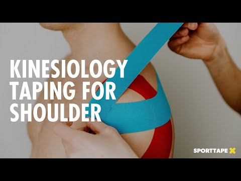 Kinesiology Taping for Shoulder, Rotator Cuff - How To Strap a Shoulder with Kinesiology Tape