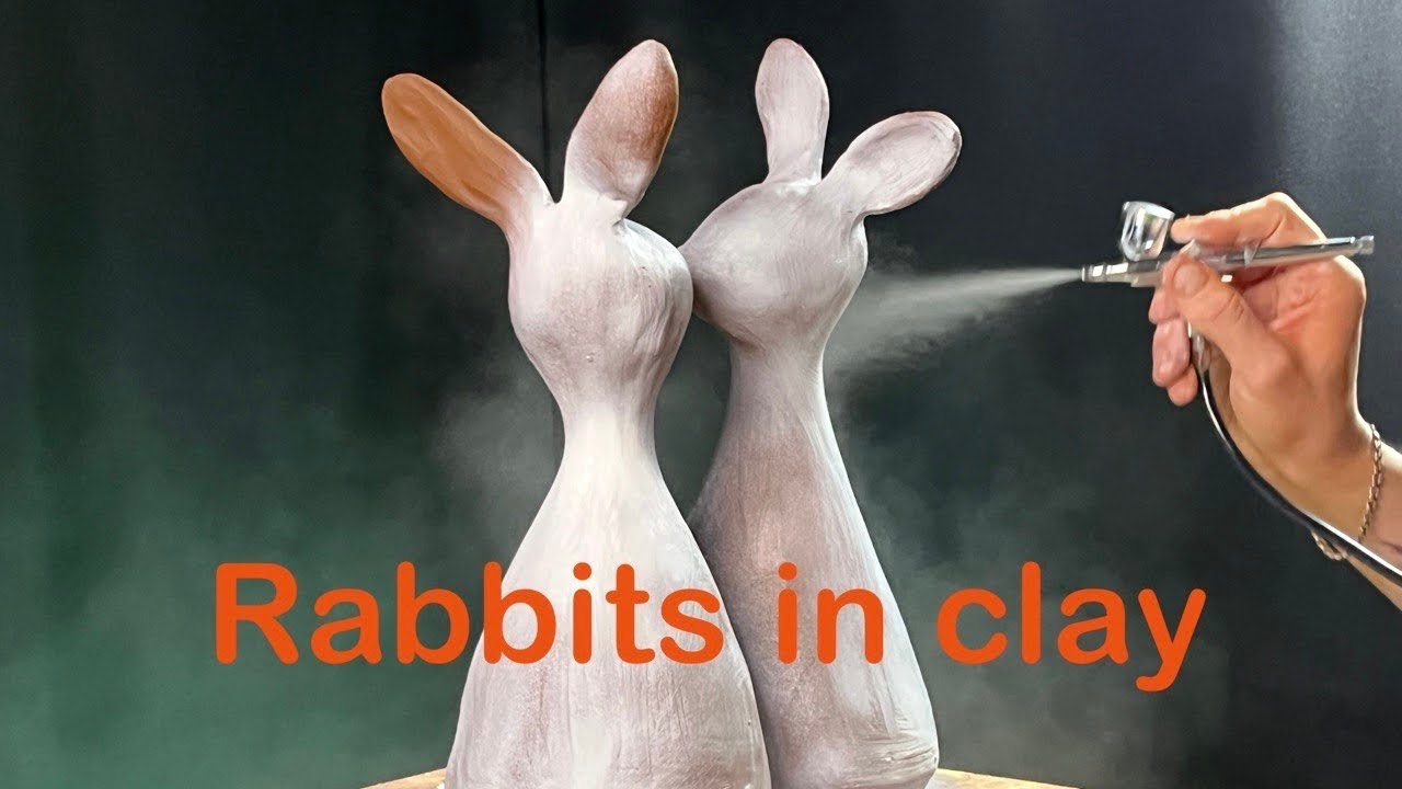 Warm Scene: Clay Rabbits in a Minimalist Style | Timelapse - YouTube