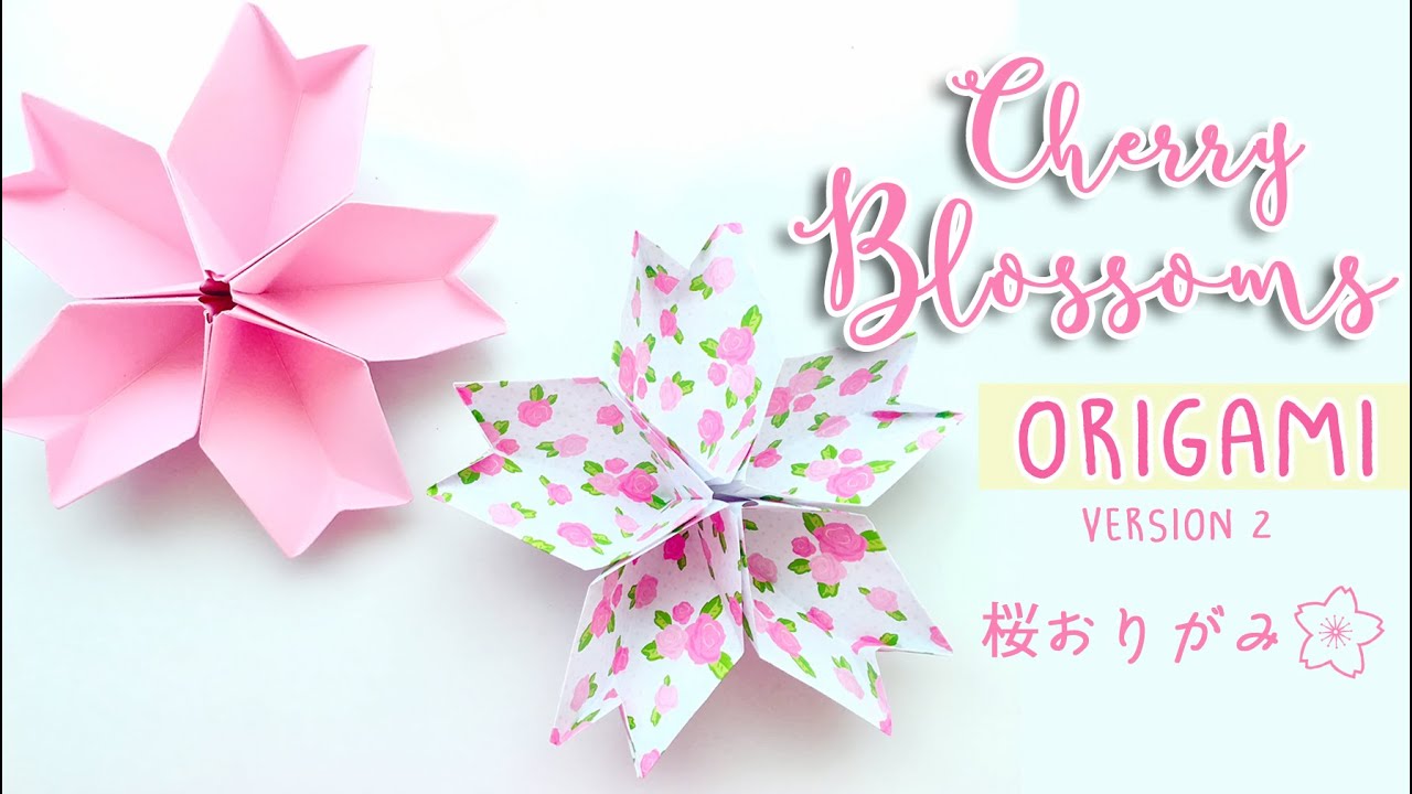 Cherry Blossoms Origami V.2 - YouTube