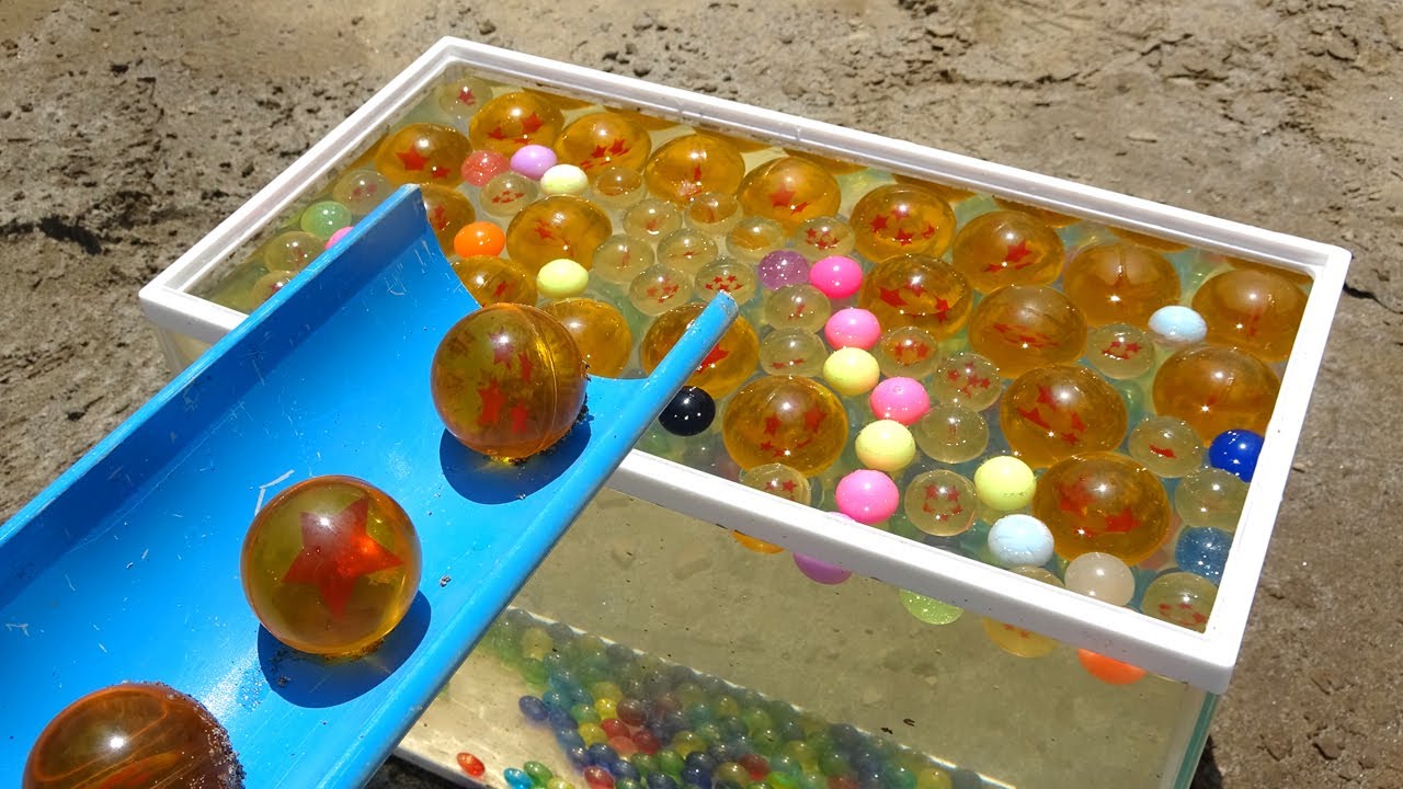 Marble run ♡ Handmade wooden slope, round and round bucket, rain ...