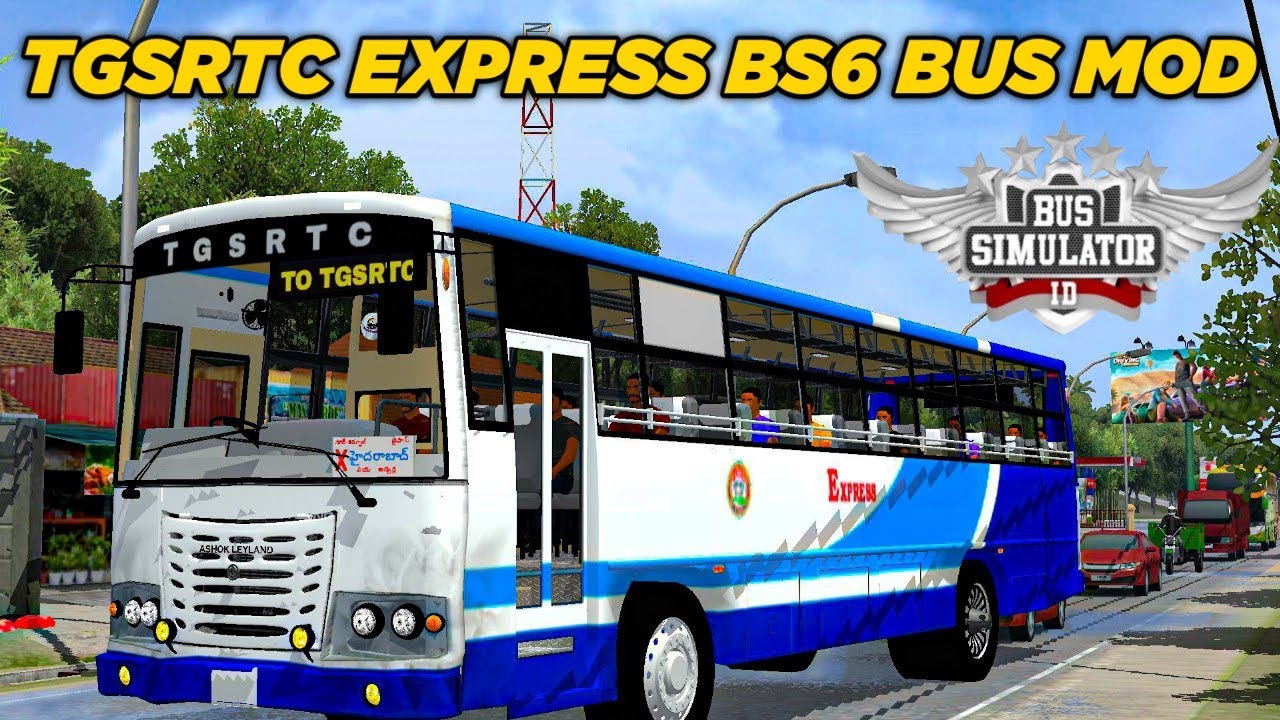 TGSRTC EXPRESS BS6 BUS MOD HOW TO DOWNLOAD AND INSTALL IN BUS SIMULATOR ...