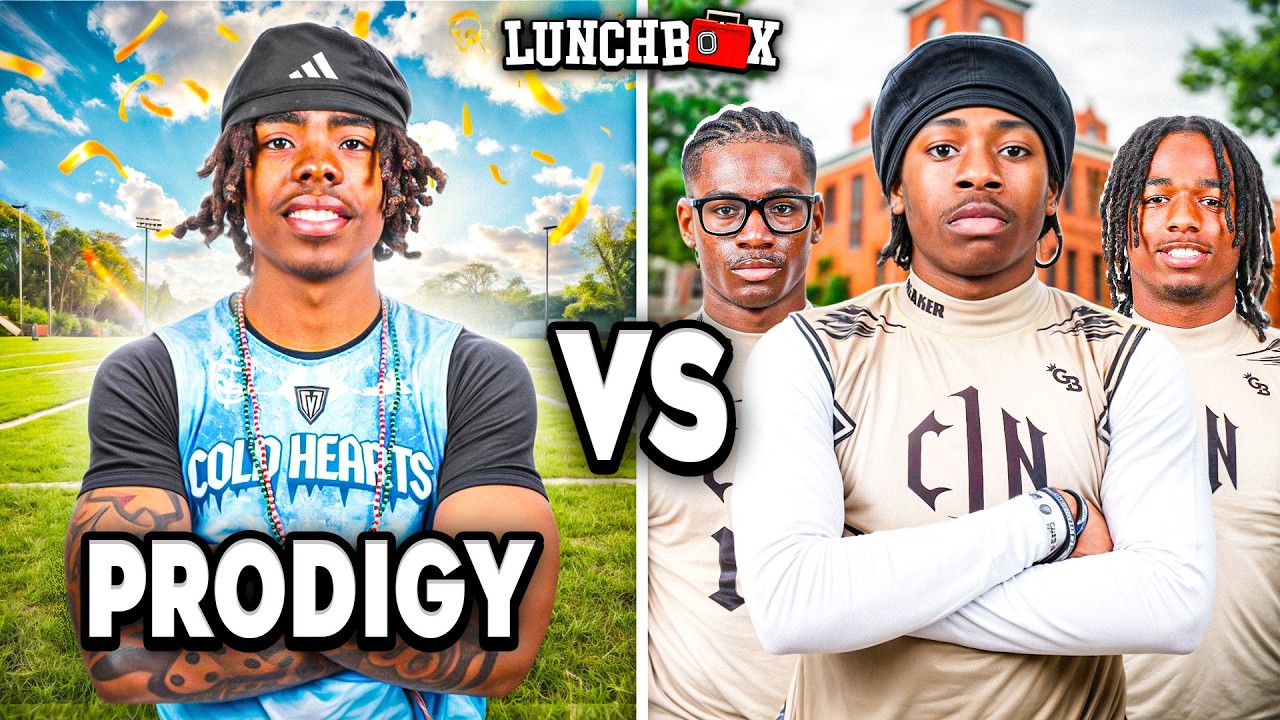 1 Football Prodigy vs 10 D1 Football Prospects ft. Bunchie Young - YouTube