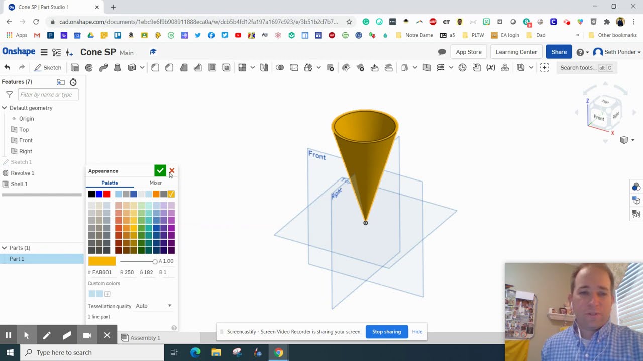 Make a Cone with OnShape - YouTube