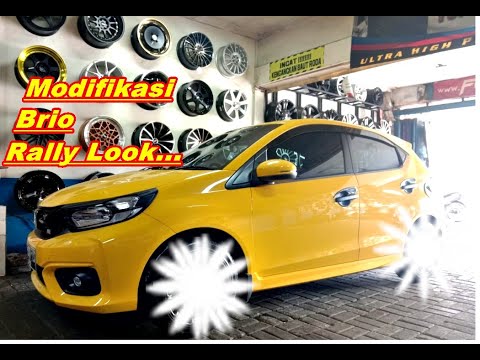 MODIFIKASI RALLY LOOK - HONDA BRIO PAKAI VELG HSR WHEEL WRX RING 16 ...