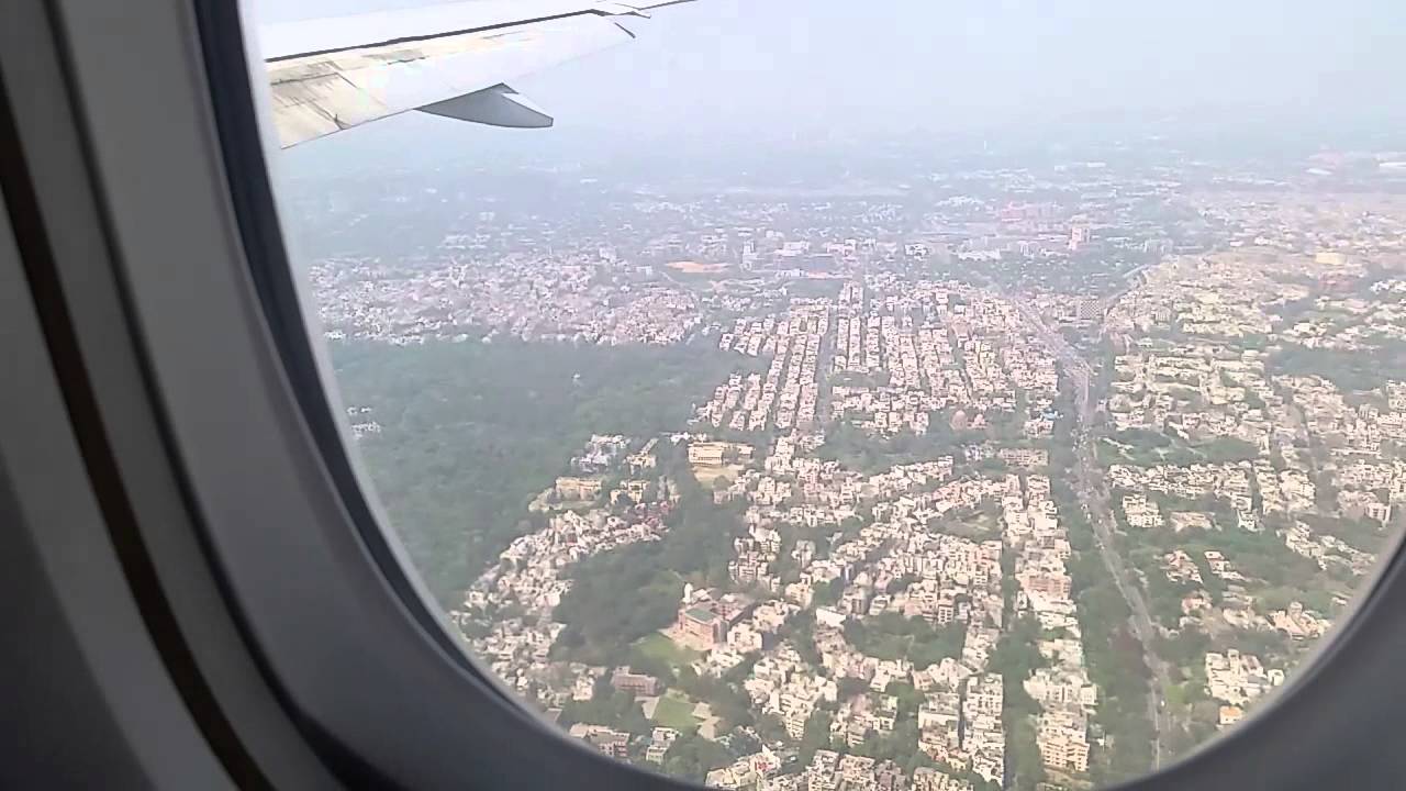 Flight EK 516 landing at New Delhi - YouTube