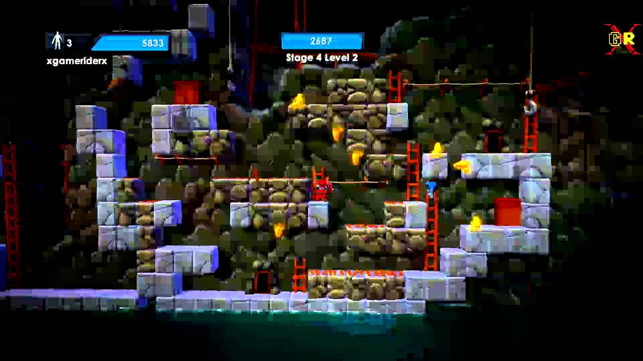 Let's Play Lode Runner Stage 4 Level 1 Gameplay Walkthrough (Xbox 360 ...