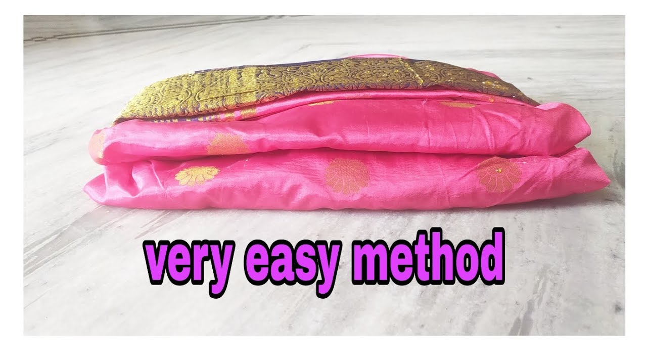 saree pleats and saree folding very easy method || saree folding tips ...