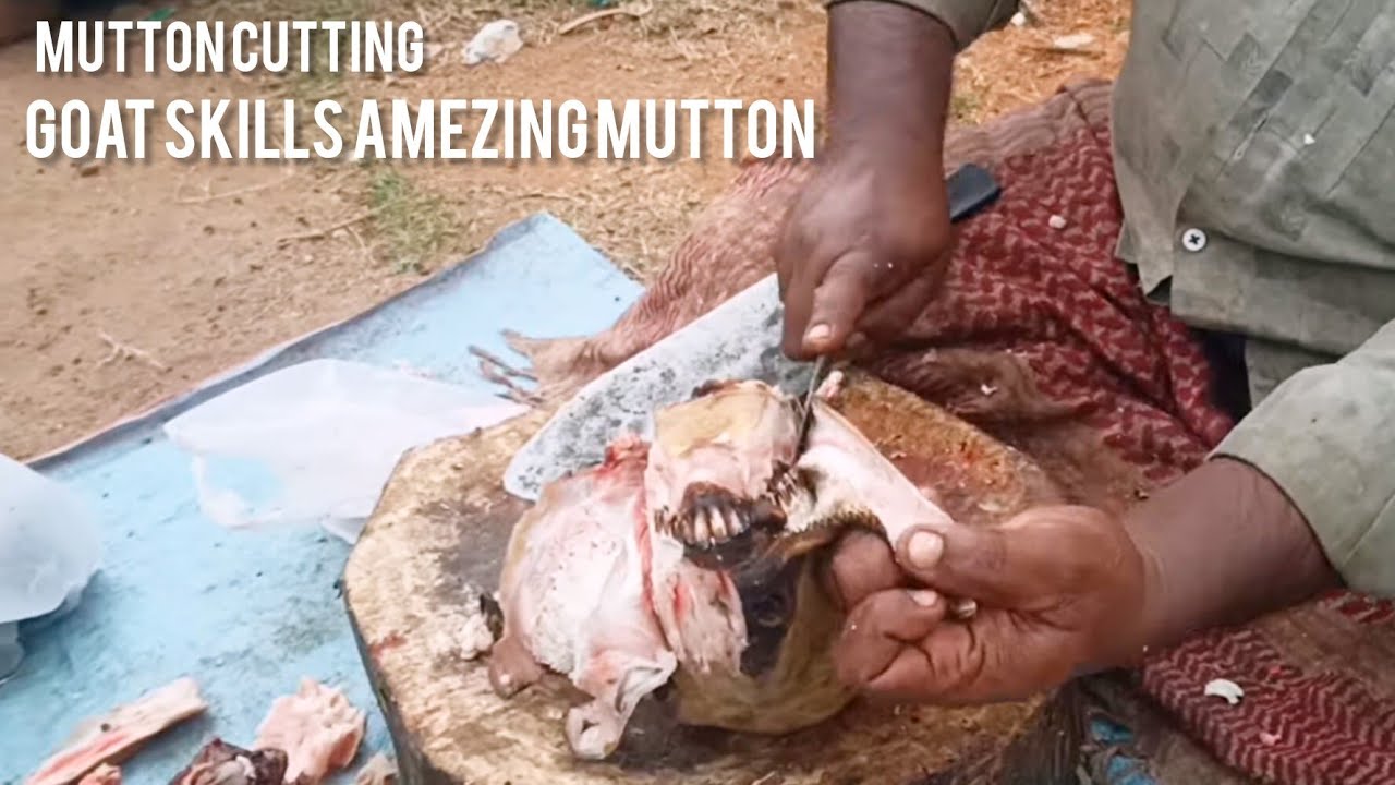 Cutting skills full mutton cutting pieces village style mutton cutting ...