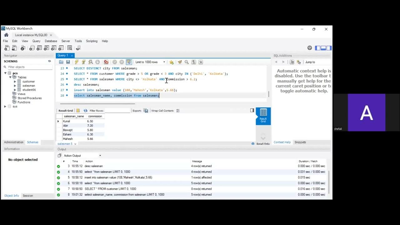 My SQL | Database Session-5 part I | Data Analysis | PCS Global ...