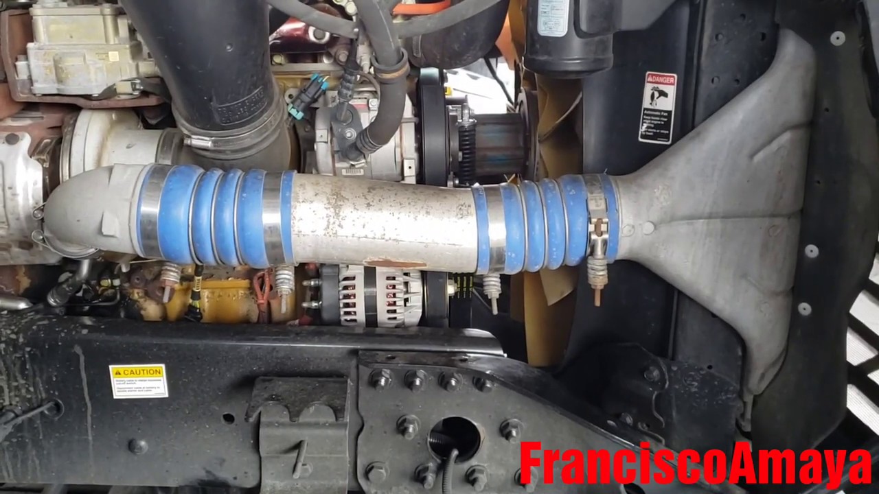 Freightliner cascadia DD13 DD15 DD16 remplazo cambio de fajas bandas ...