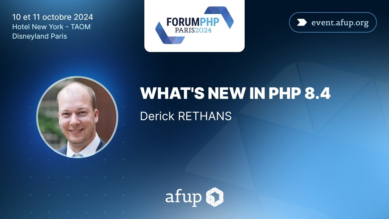 What's new in PHP 8.4 - Derick RETHANS - Forum PHP 2024 - YouTube
