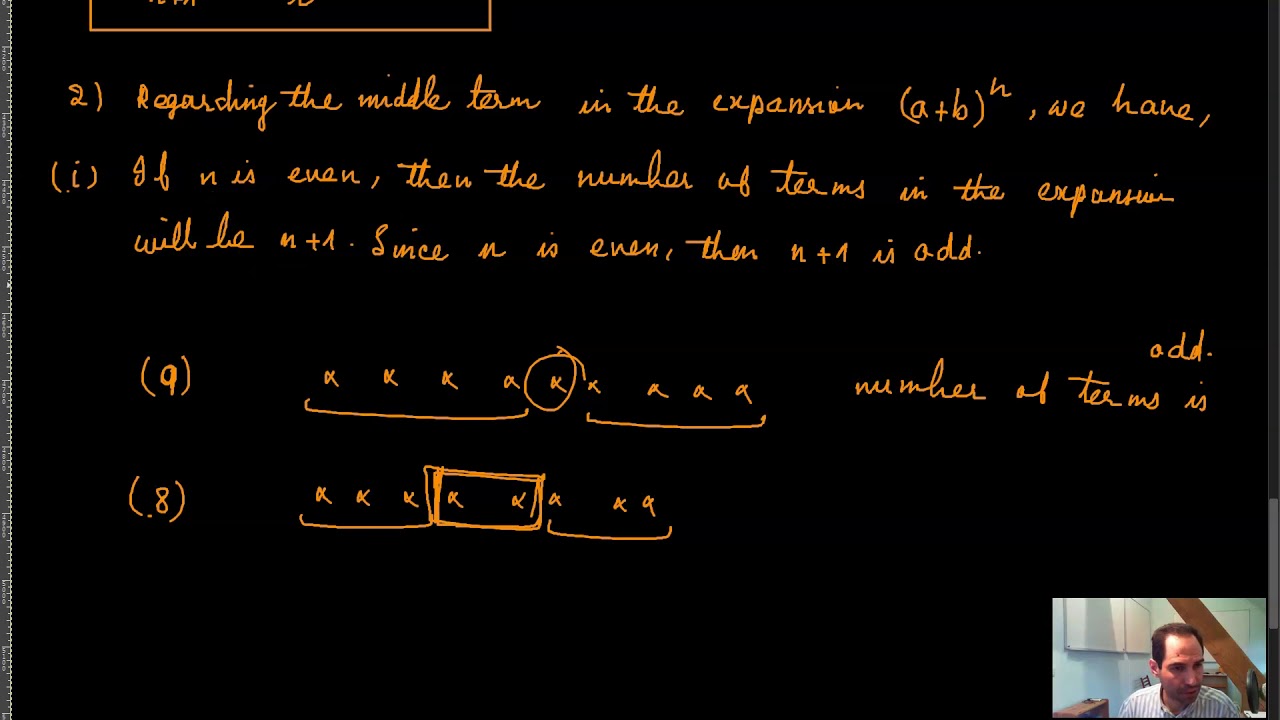 General and Middle Term of Binomial Expansion #1 – NCERT Math Class 11 ...