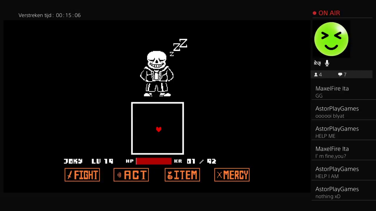 Undertale genocide run! Sans battle Live - YouTube