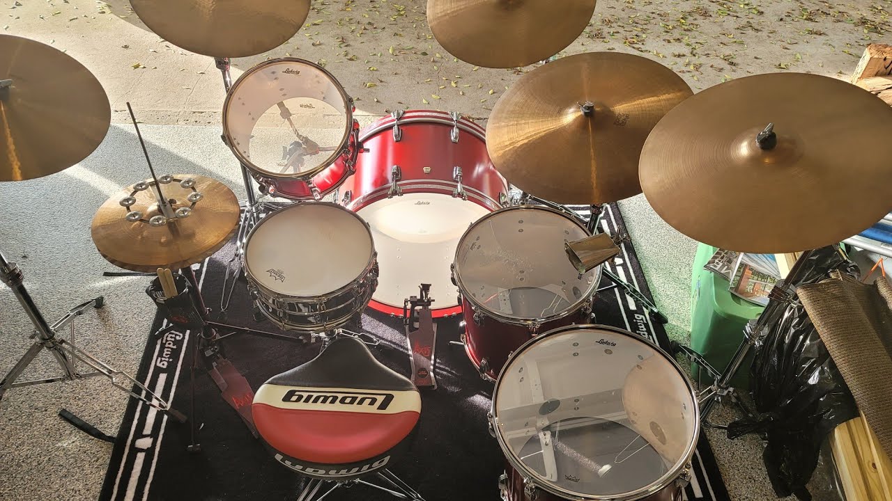THESE DRUMS ARE LOUD!! Setup of my new Diablo Red Ludwig John Bonham ...