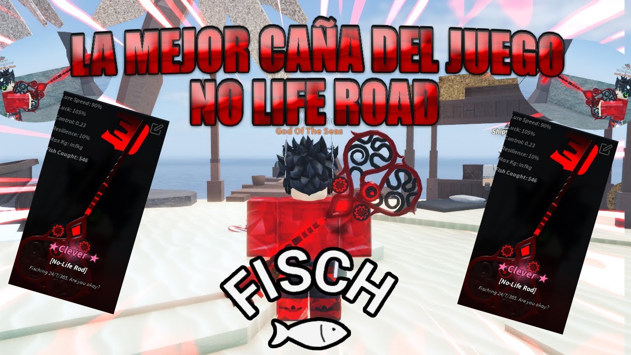 ¿LA MEJOR CAÑA DEL JUEGO? NO LIFE ROD EN FISCH - YouTube