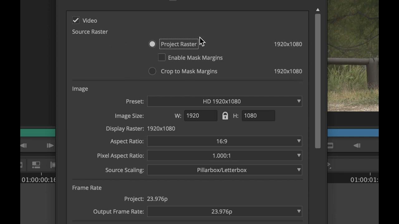 Avid tutorial: aspect ratios, mattes, and resolution export settings ...