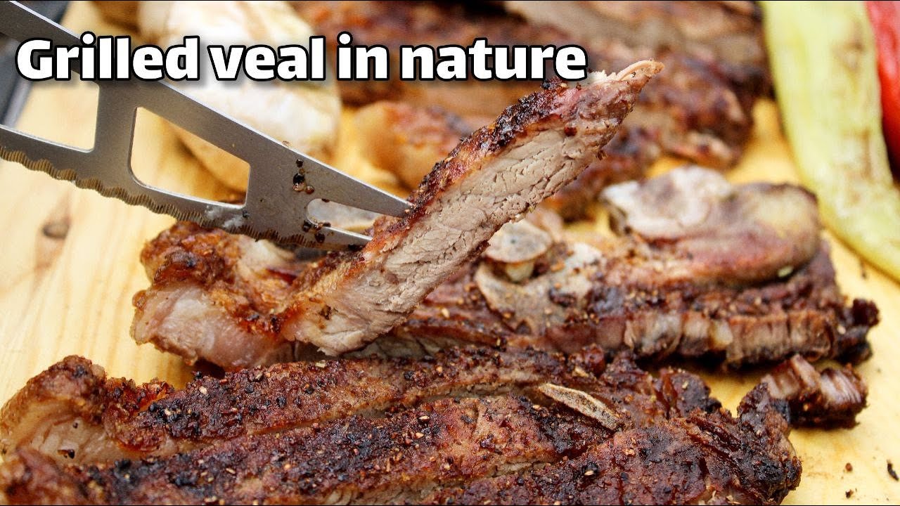 How to Grill Veal Ribeye in the Great Outdoors / Grilled veal in nature ...