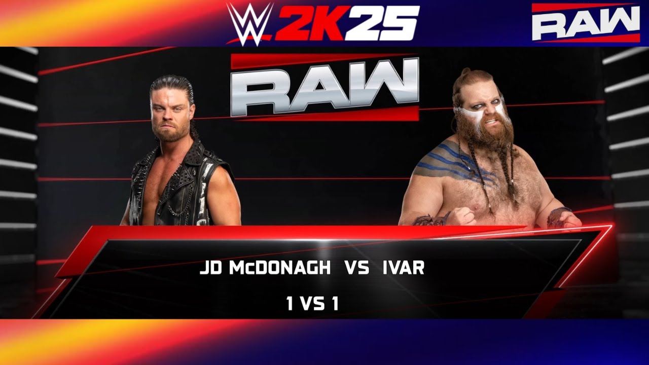WWE 2K25: JD MCDONAGH VS IVAR | POST-MATCH LOW BLOW | SIMULATION - YouTube
