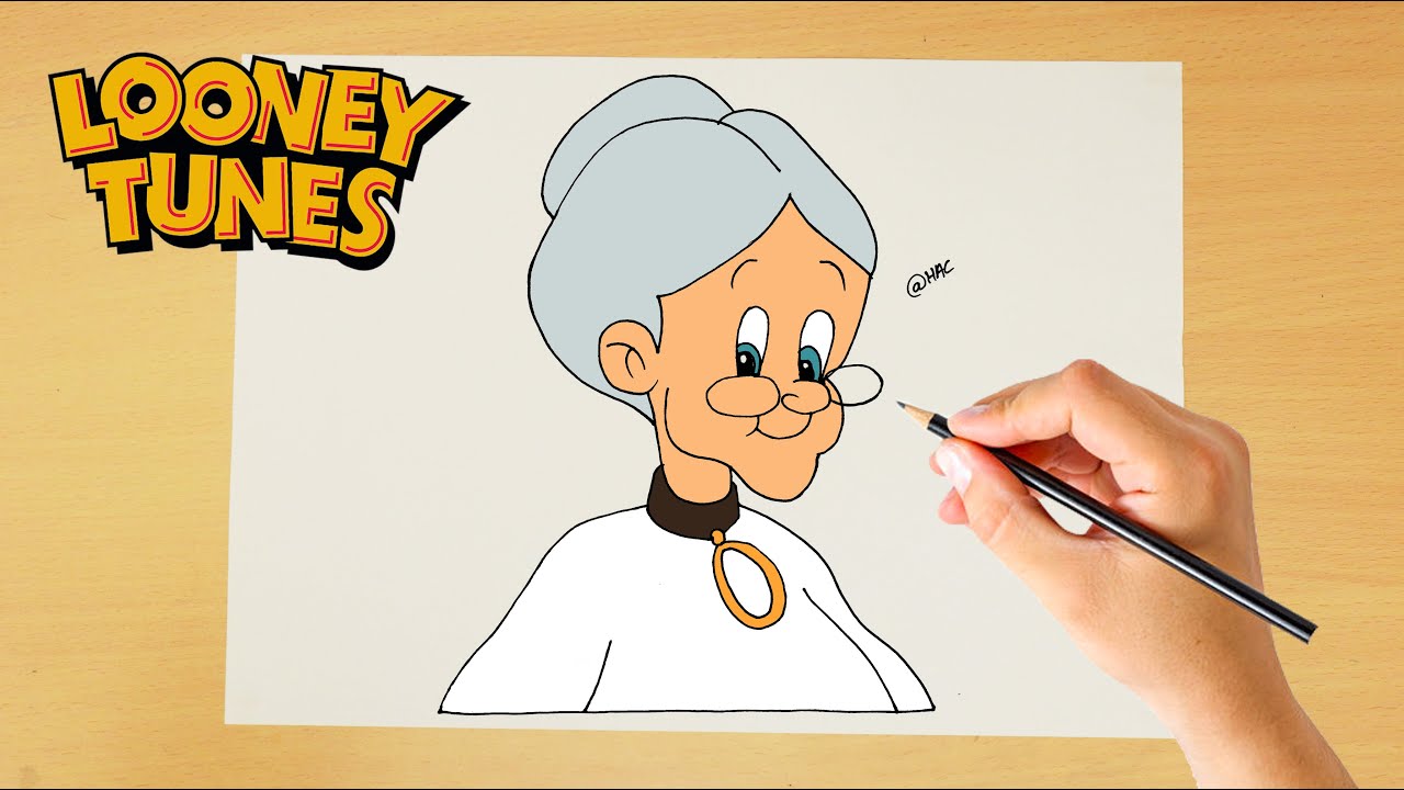 How to Granny (Emma Webster) | Looney tunes| Step by step (Easy Drawing ...