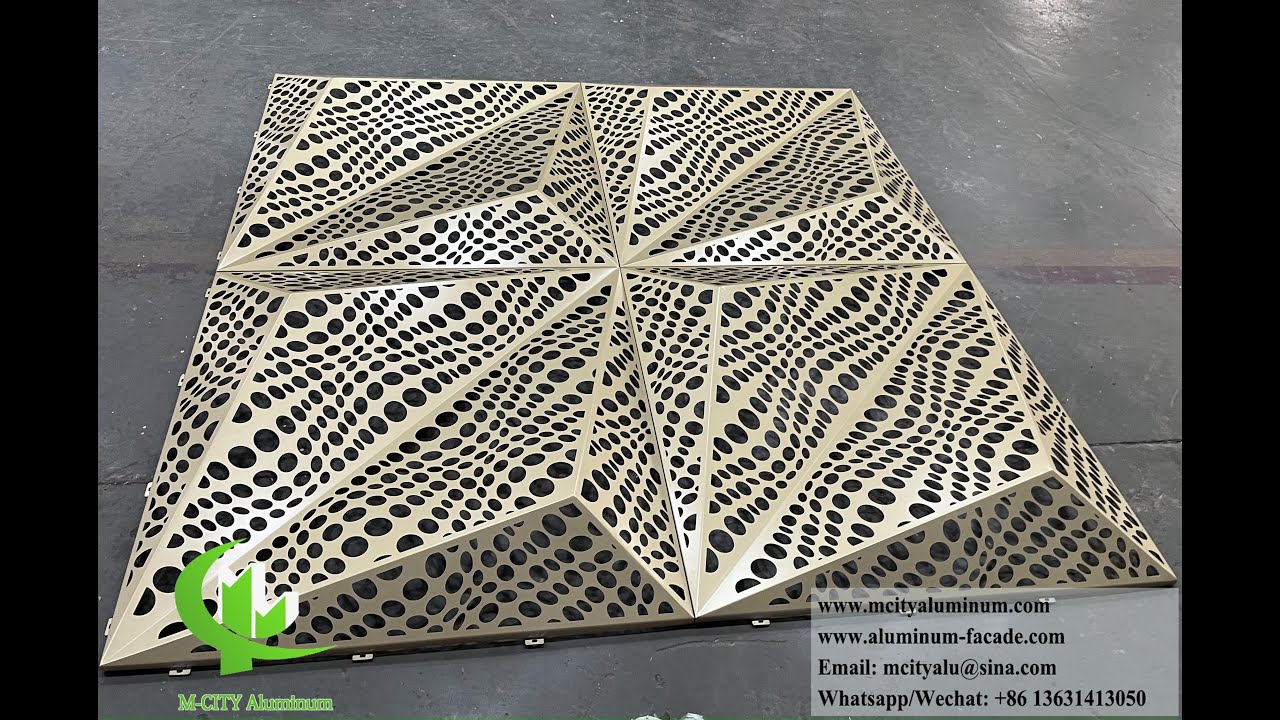 3D Metal facade panel Aluminum cladding with PVDF coating - YouTube