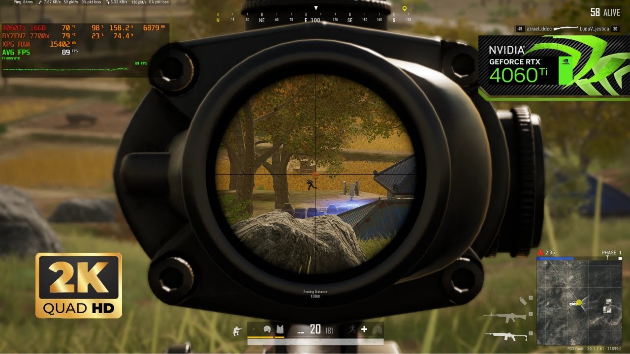 PUBG PC Back To Back | 2K Ultra settings | 180 fps | RTX 4060Ti 16GB # ...