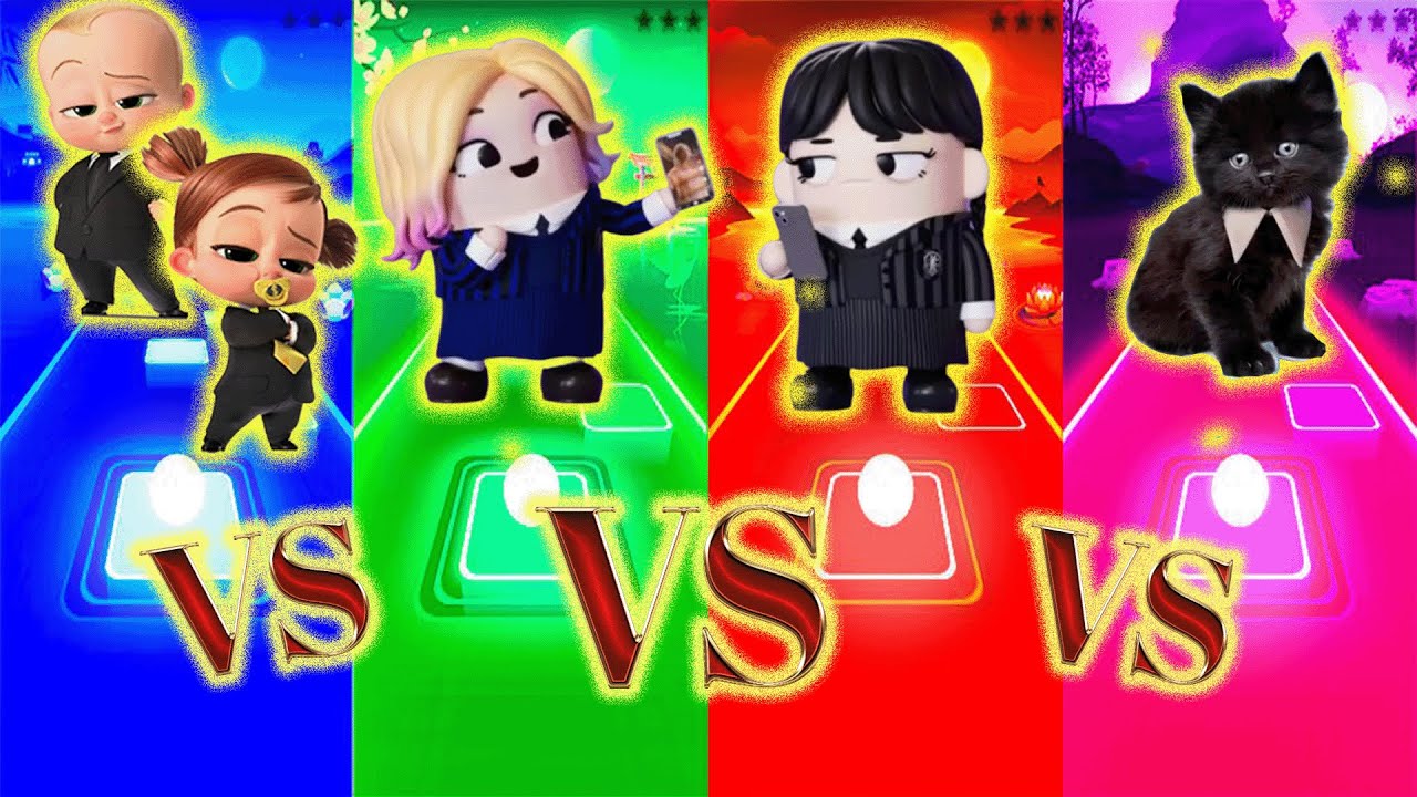 Battle Boss Baby vs Megan and Wednesday Sigma vs Black cat - YouTube