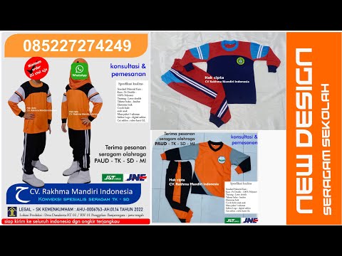 baju olahraga TK yang bagus dengan kombinasi warna orange kaos olahraga anak TK model baru gaya 2025