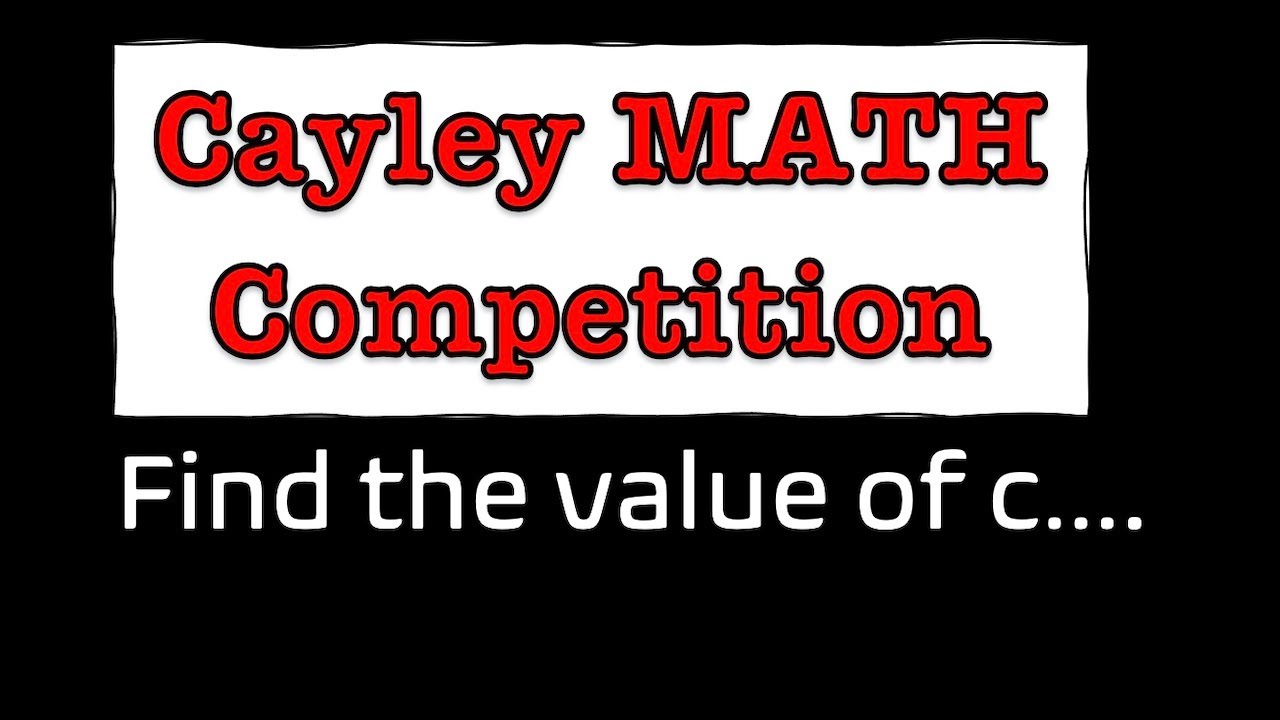 Math Competitions - Cayley 2023 - YouTube