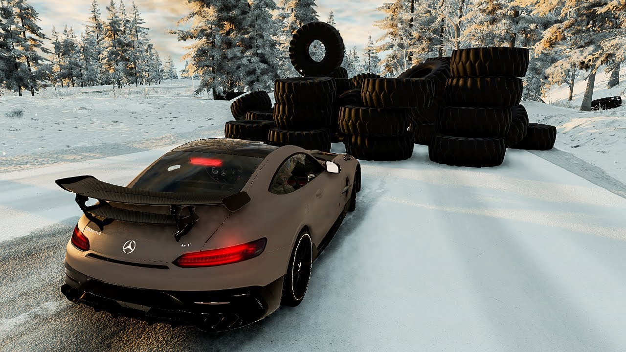 Cars vs Loader Tire - BeamNG Drive #beamngdrive - YouTube