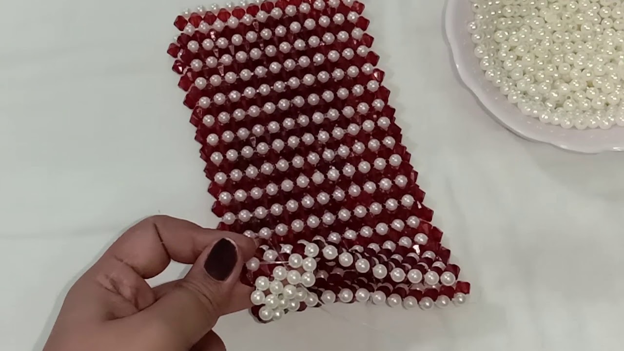 Crystal Beaded Bag|putir bag|Crystal purse Design no 1[for beginners ...
