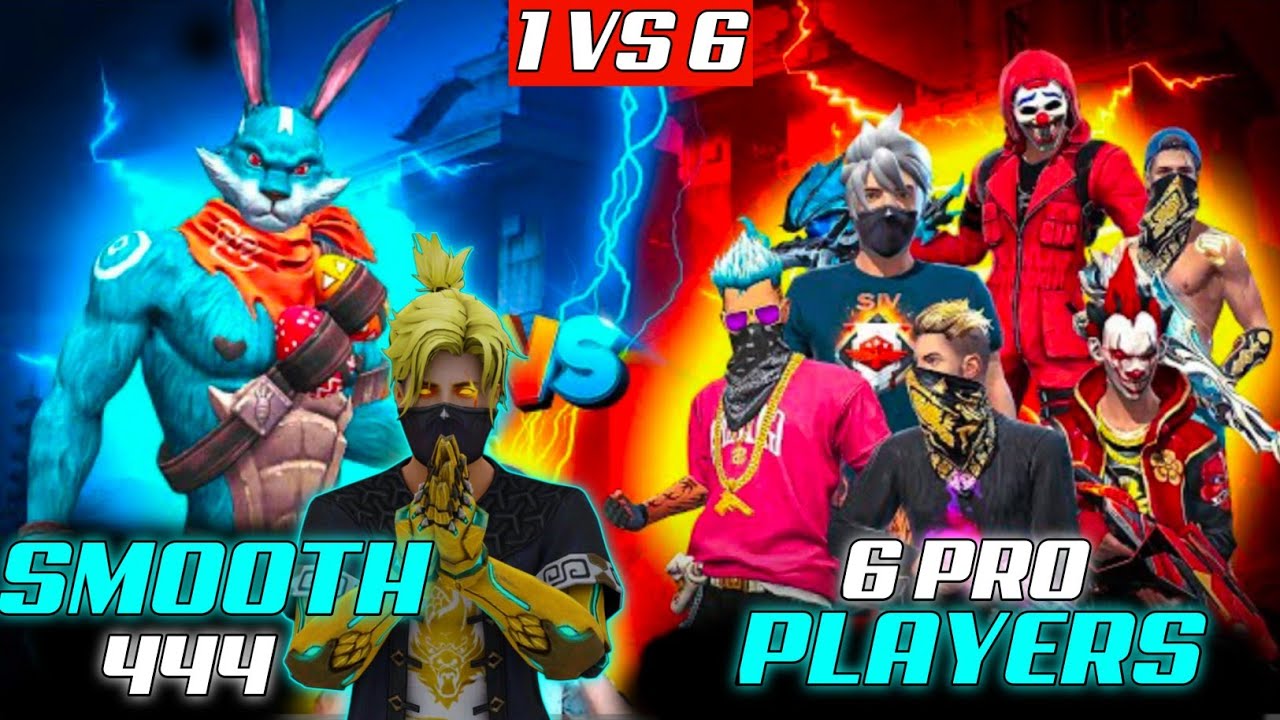 SMOOTH 444🔥 DEADLIEST 1 VS 6⚠️GAMEPLAY FREEFIRE MAX🇮🇳@NonstopGaming ...