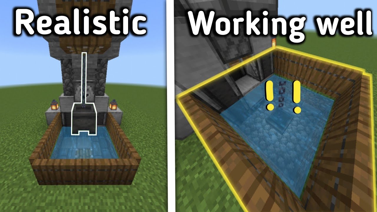 Minecraft: How to make a Realistic Working well - YouTube