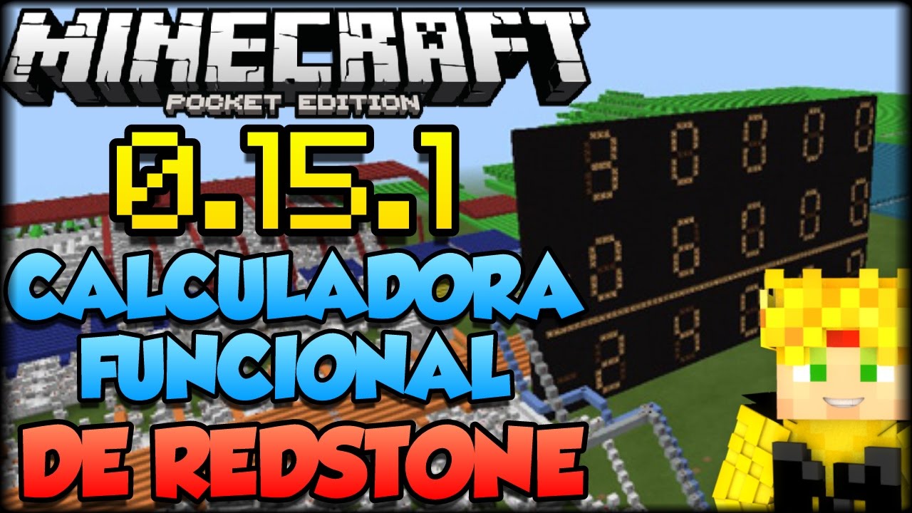 Minecraft PE 0.15.4 - CALCULADORA GIGANTE FUNCIONAL CON MECANISMOS DE ...