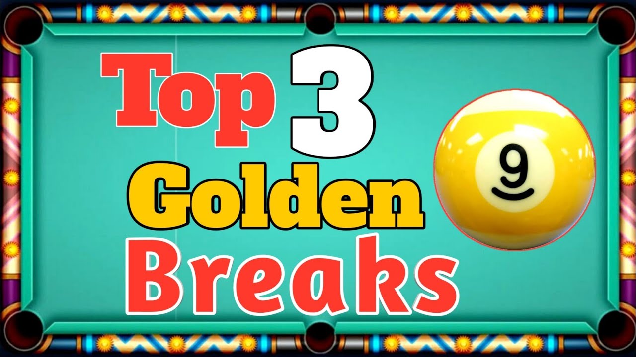 9 ball pool best golden breaks - YouTube