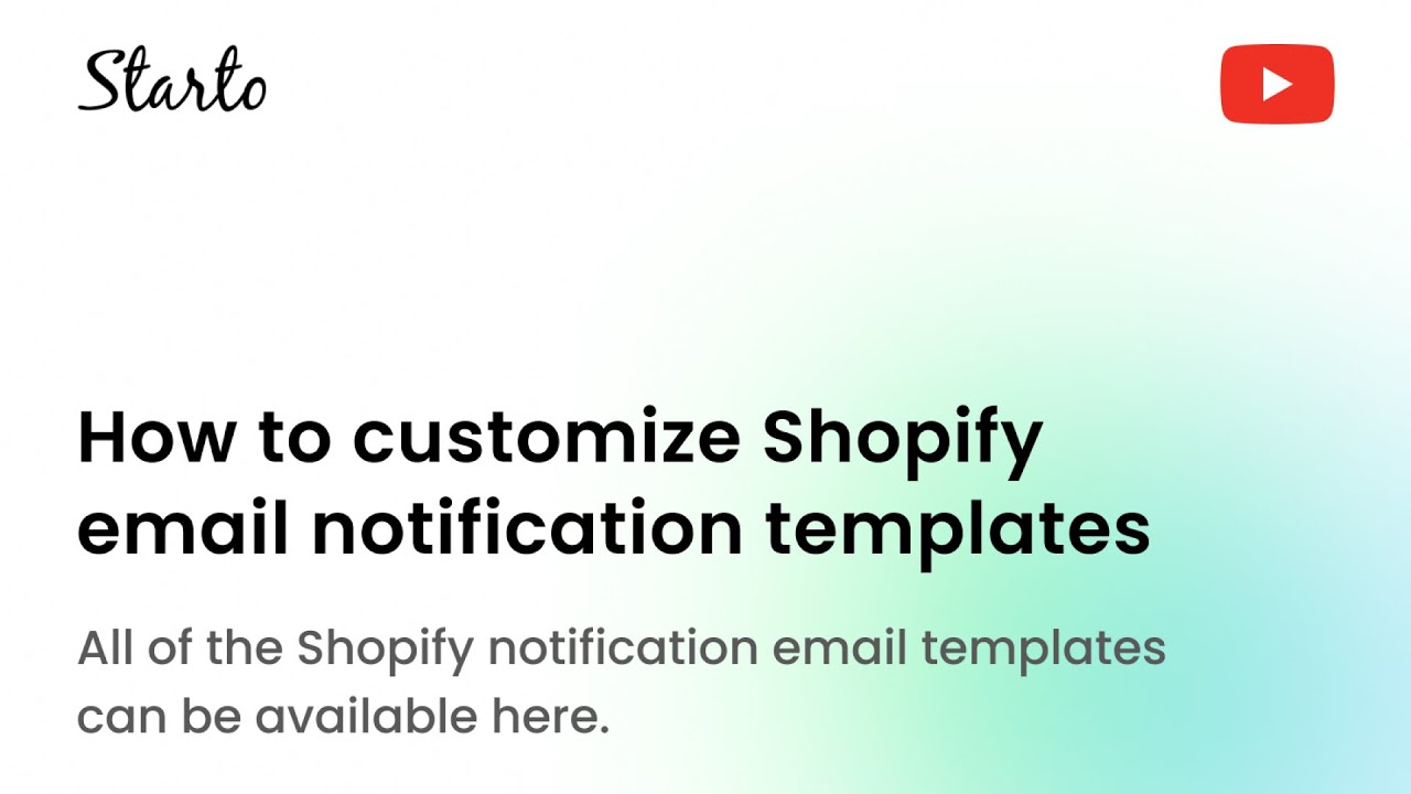 How to customize Shopify email notifications templates | Shopify email ...