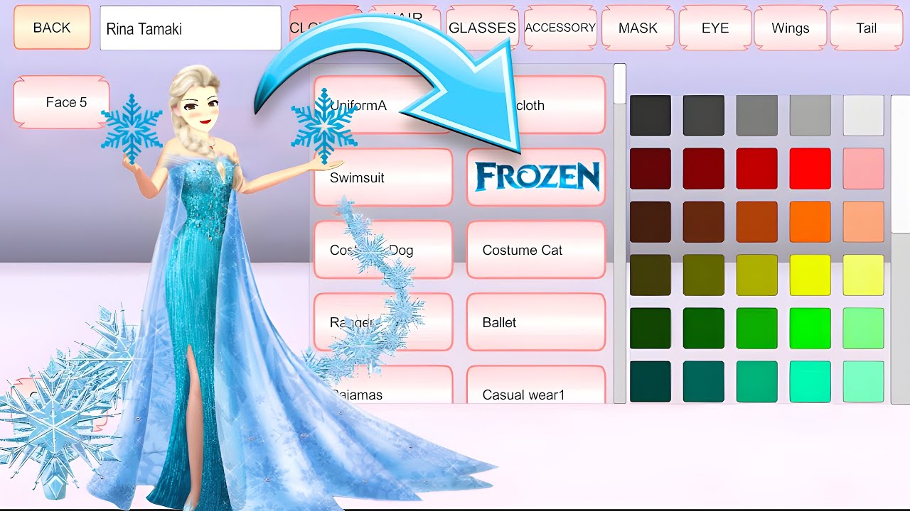 HOW TO PLAY AS FROZEN🥶ELSA ️2 IN SAKURA SCHOOL SIMULATOR☃️|| NEW ...