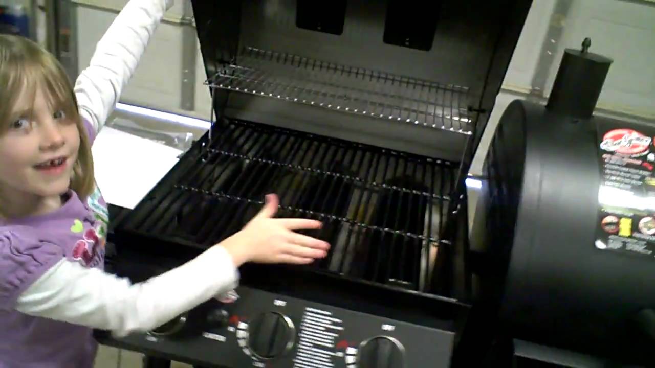 My new awesome charcoal/gas grill... - YouTube