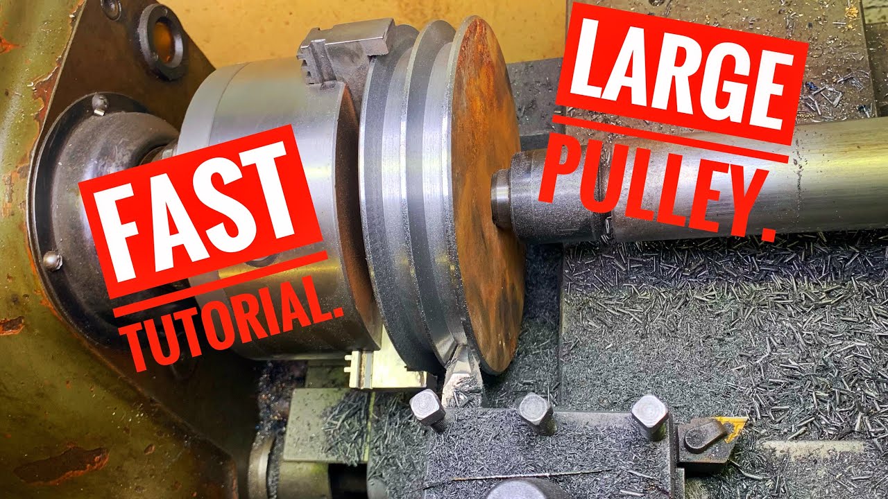 Turning a Large Pulley from Gray Iron Turning #diy #latheproject # ...