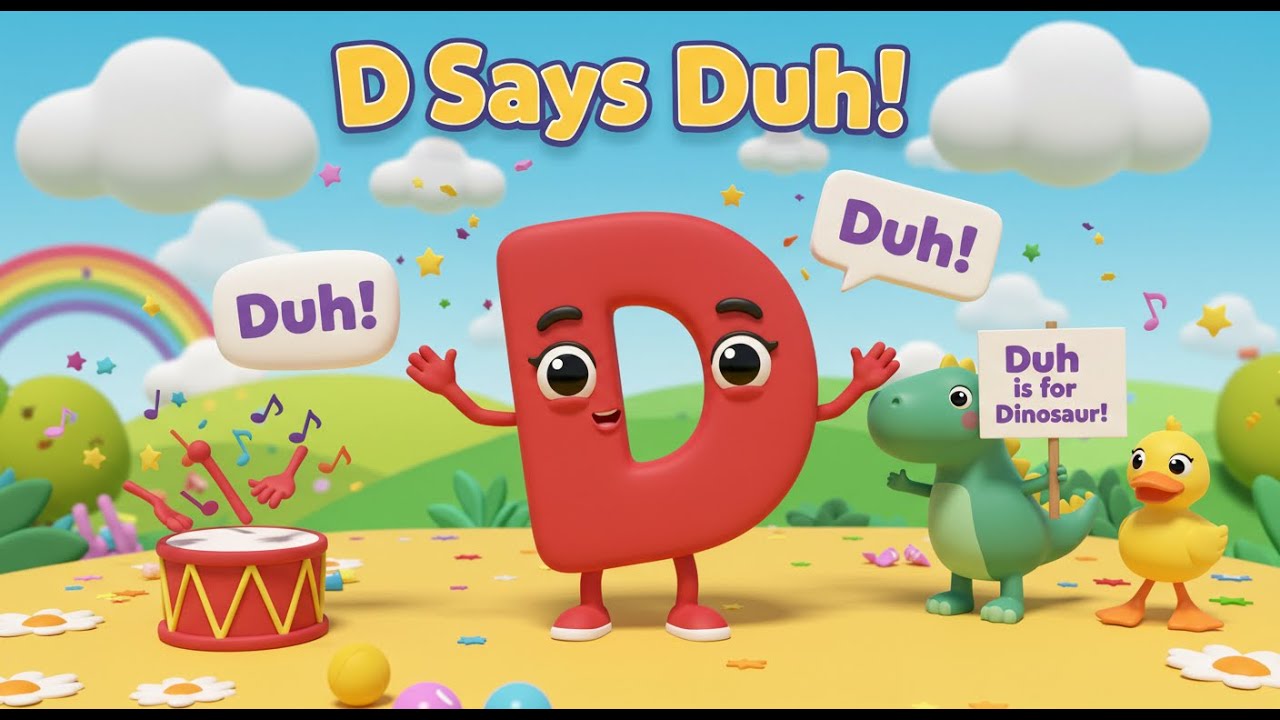 D Says Duh! | D is for Dog Song | Phonics & Letter Sounds for Kids ...