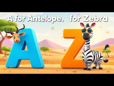 ABC Animal Rhymes 🎵🦓 | A for Antelope to Z for Zebra | Sing & Learn ...