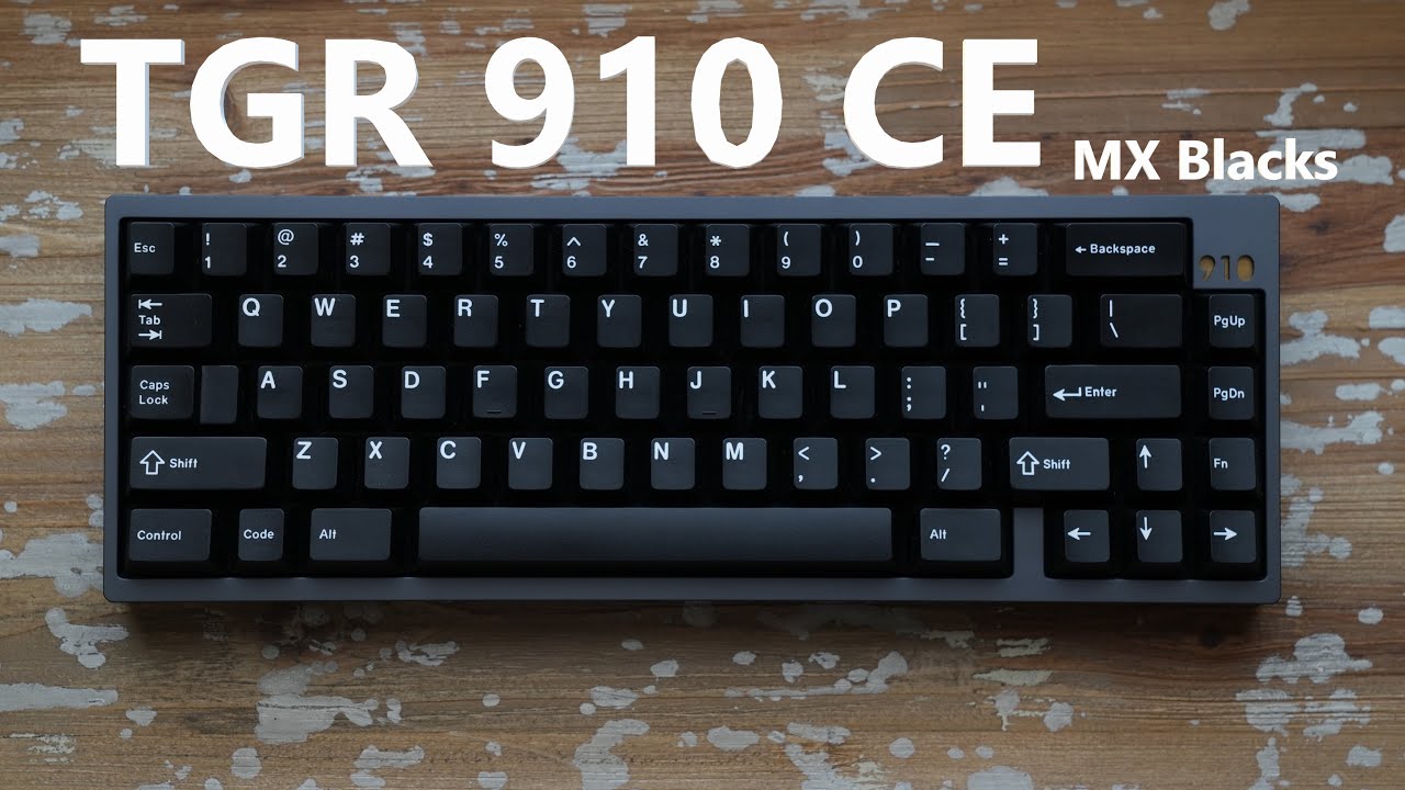 TGR 910 CE Typing Sounds - MX Blacks on Half Aluminum Plate - YouTube