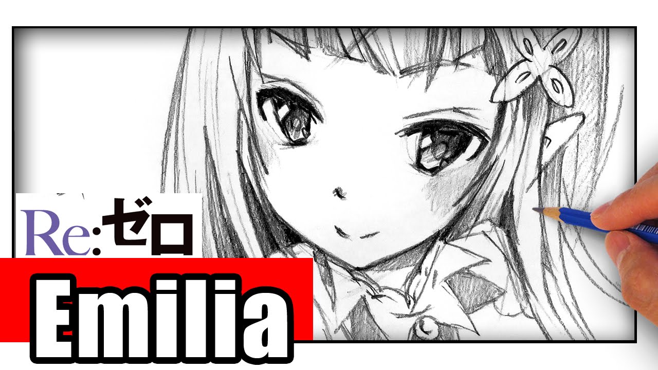 How to Draw Emilia from the Anime Re: Zero - YouTube