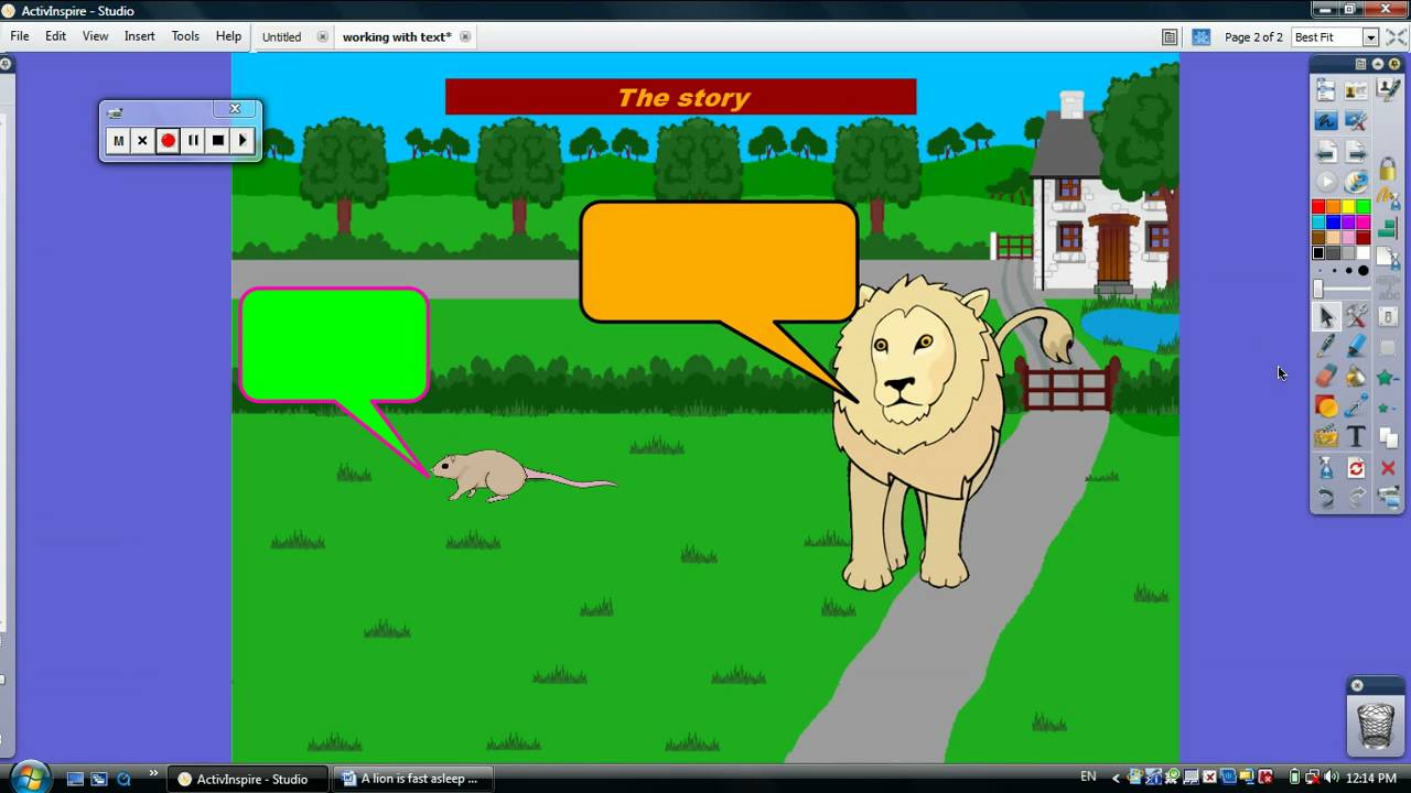 ActivInspire Studio working with text - YouTube