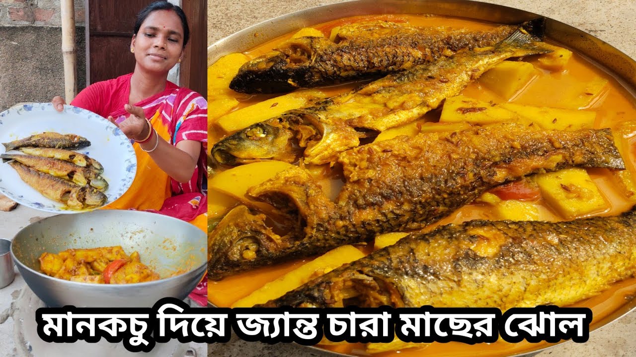 Ruhi Recipe:গরমে মানকচু দিয়ে জ্যান্ত মাছের ঝোলের এই রেসিপিটা ১বার খেলে ...