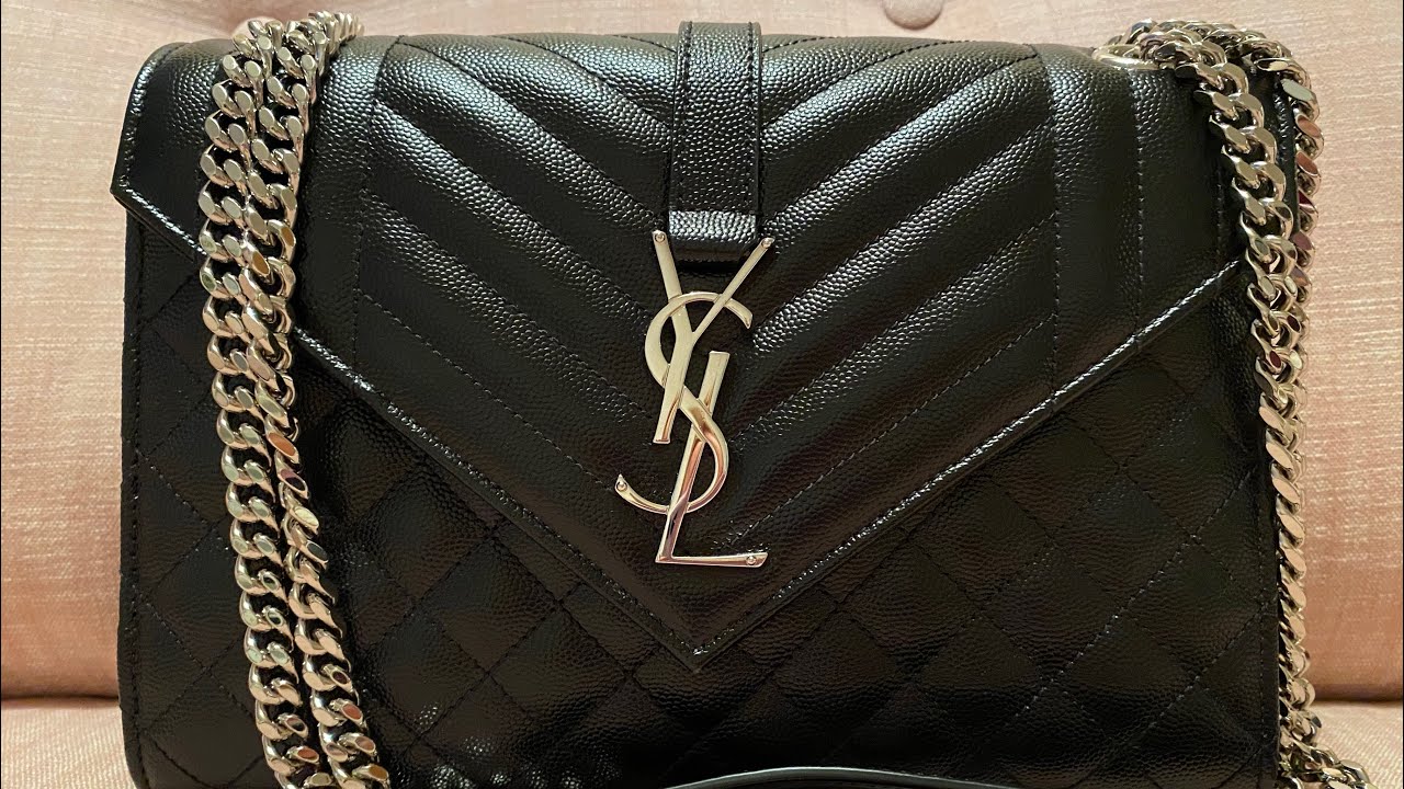 YSL MEDIUM ENVELOPE BAG- what fits inside - YouTube