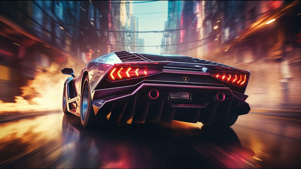 80s miami night drive in lamborghini countach synthwave - YouTube